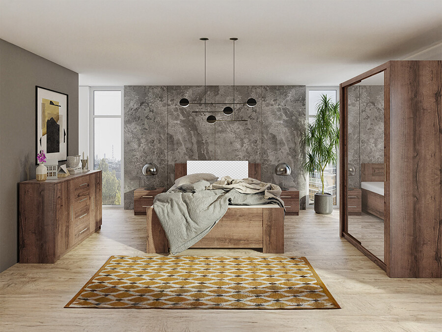 Set de chambre Providence G112 (Chêne du Monastery + Soft Pik 017 ...